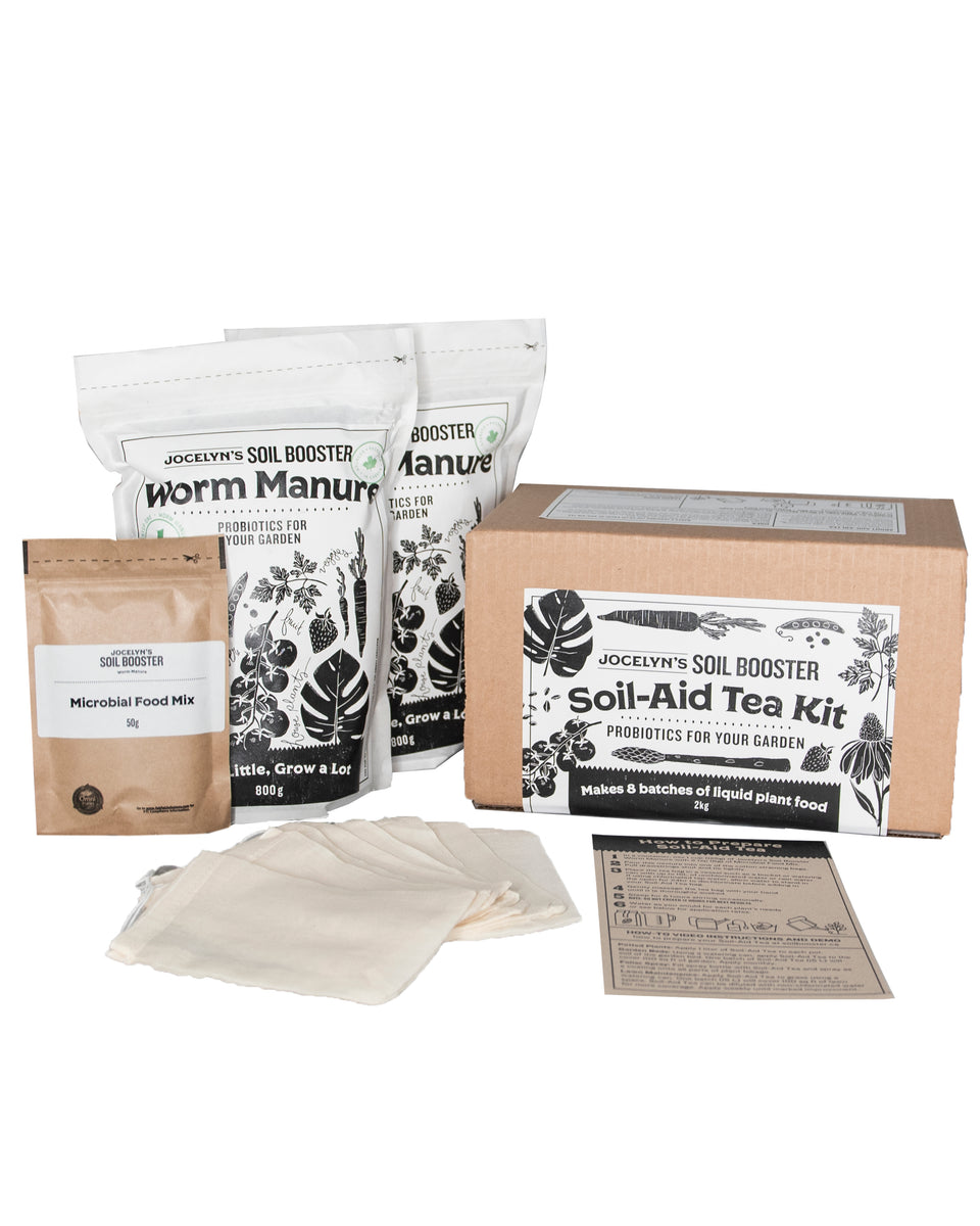 Reduce Plant Stress with Jocelyn's Soil Booster Soil-Aid Tea Kit